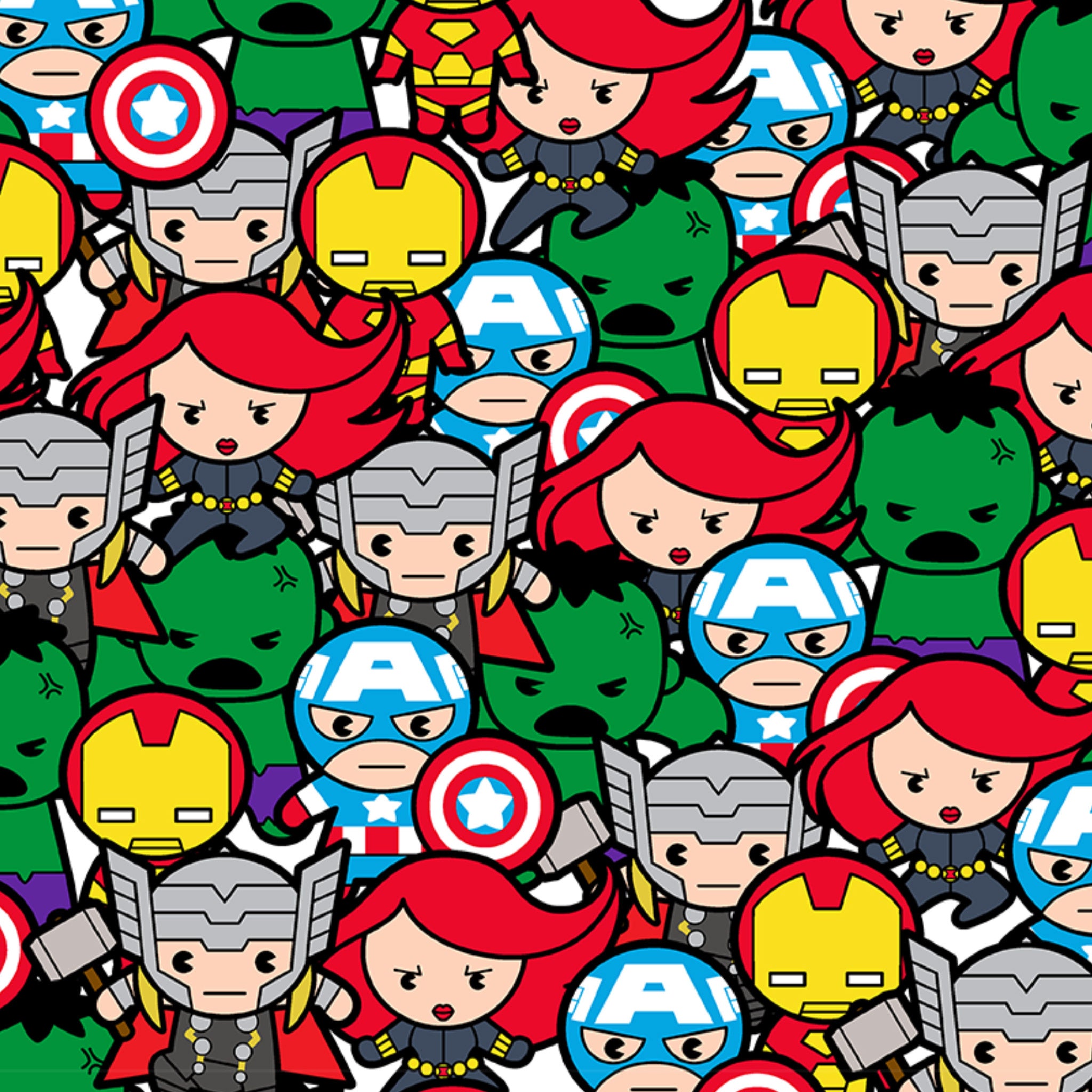 Marvel Avengers Kawaii Character Pack Cotton Fabric – springscreative.com