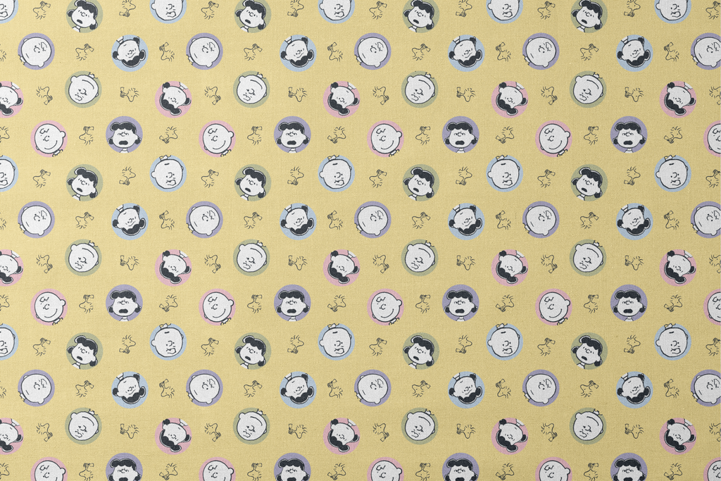 Peanuts Charlie Brown & Friends Happy Circles | Fabric by the Yard