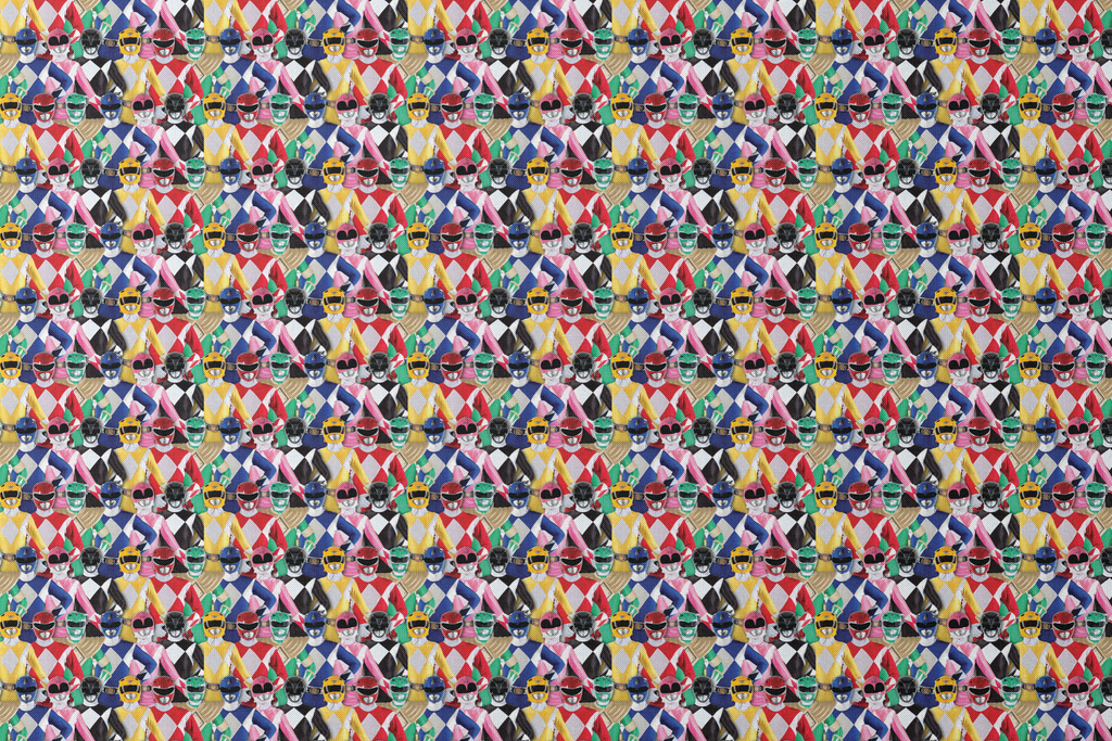 Hasbro Power Rangers Colorful Helmet Collection | Fabric by the Yard