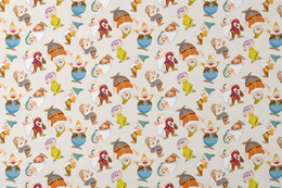 Disney Snow White Seven Helpers on Cream | Fabric by the Yard
