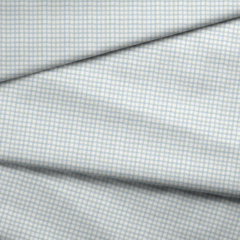 Susan Winget - Cottage Grid - Powder Blue Plaid | Fabric by the Yard