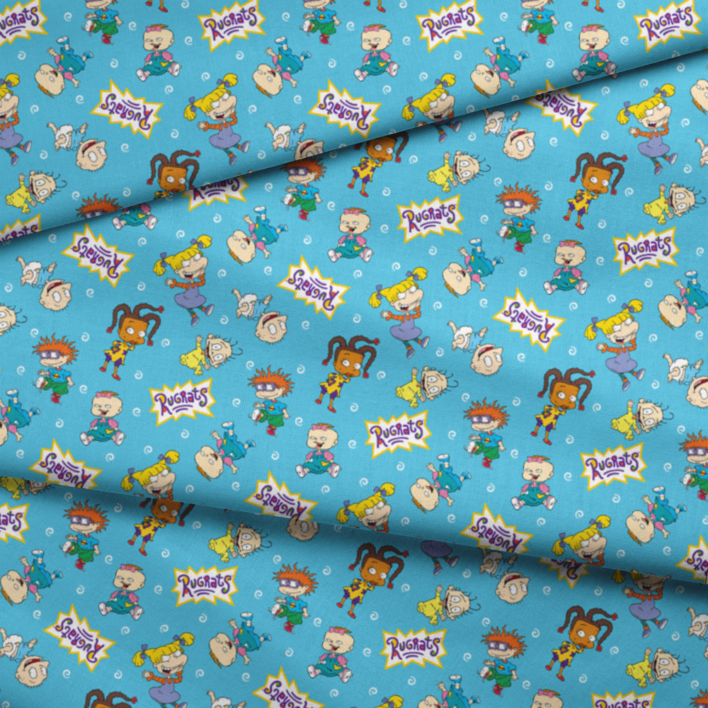 Nickelodeon Rugrats - 90s Nostalgia - Sky Blue Cartoon | Fabric by the Yard