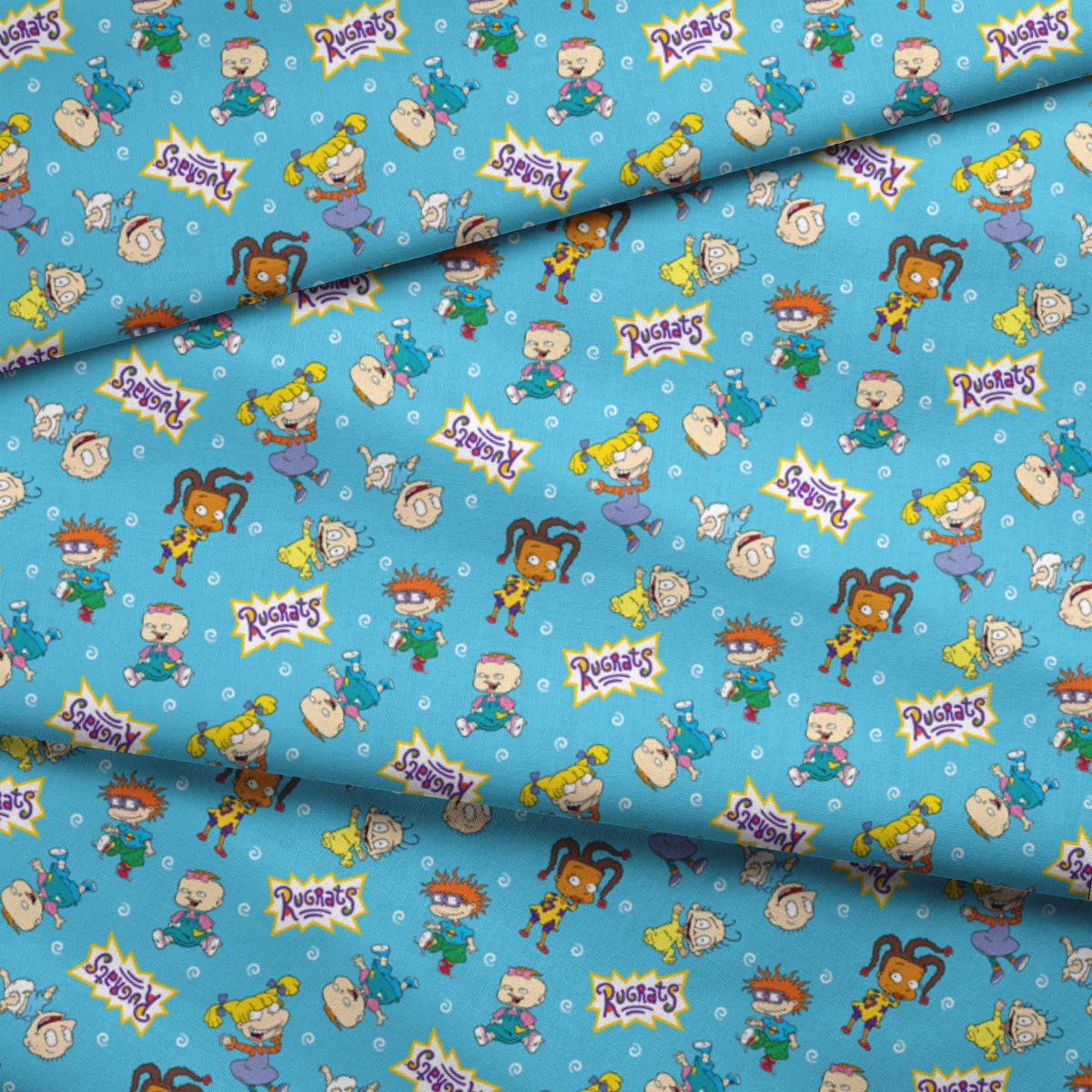 Nickelodeon Rugrats - 90s Nostalgia - Sky Blue Cartoon | Fabric by the Yard