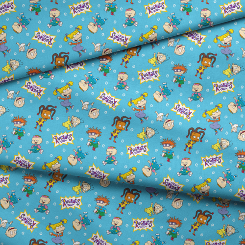 Nickelodeon Rugrats - 90s Nostalgia - Sky Blue Cartoon | Fabric by the Yard