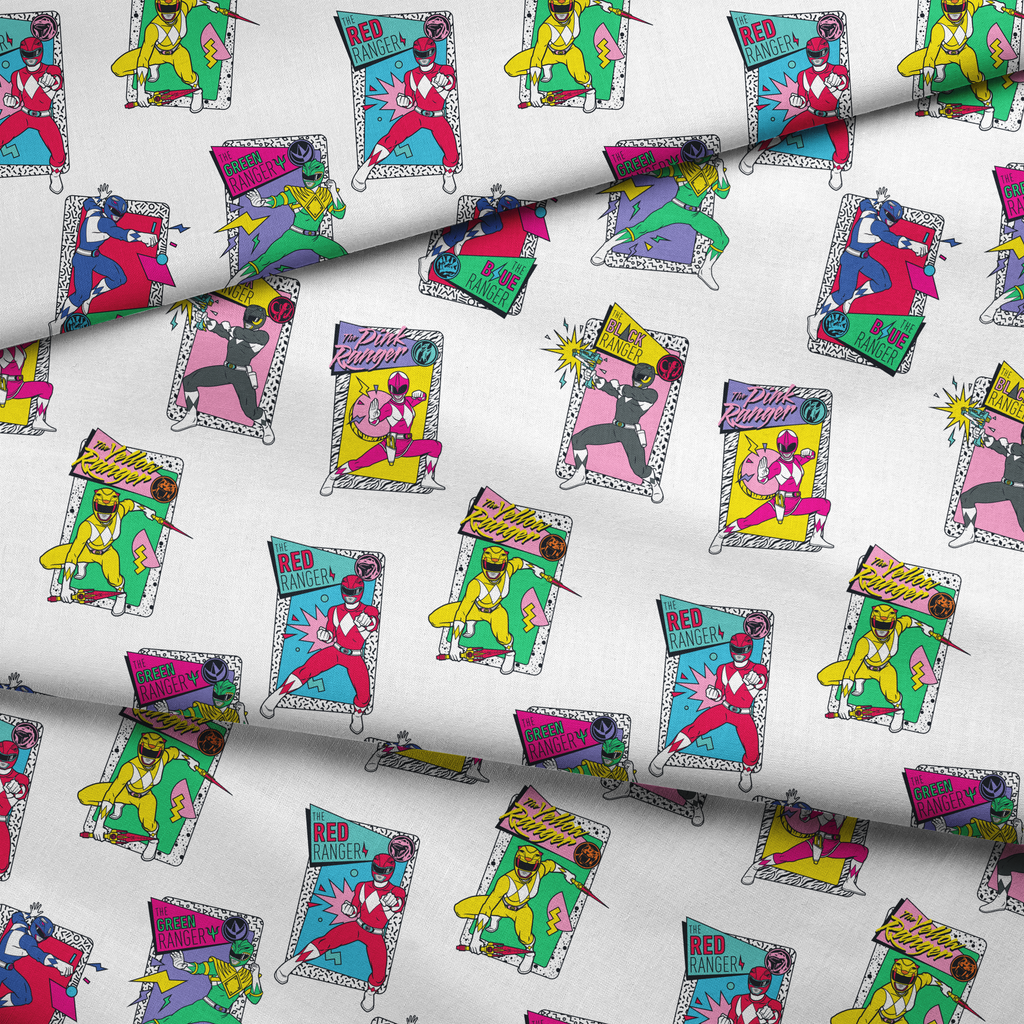Hasbro Power Rangers Retro Comic | Fabric by the Yard