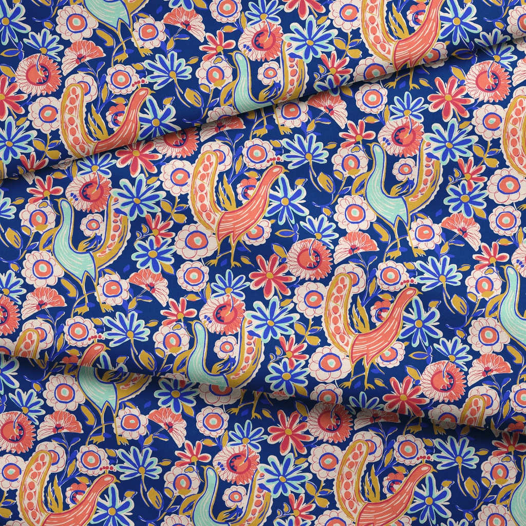 Feathered Frenzy - Funky Floral | Fabric by the Yard