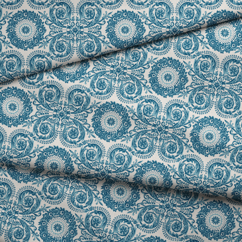 Infinite Romance in Blue Bayou | Fabric by the Yard