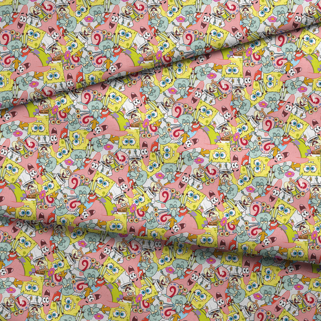 Nickelodeon SpongeBob SquarePants Packed Characters | Fabric by the Yard