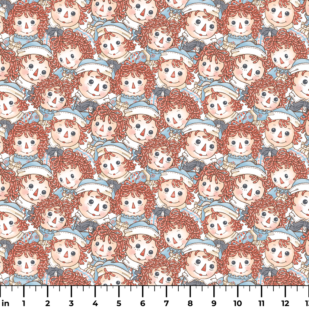 Raggedy Ann and Andy Neutral | Fabric by the Yard