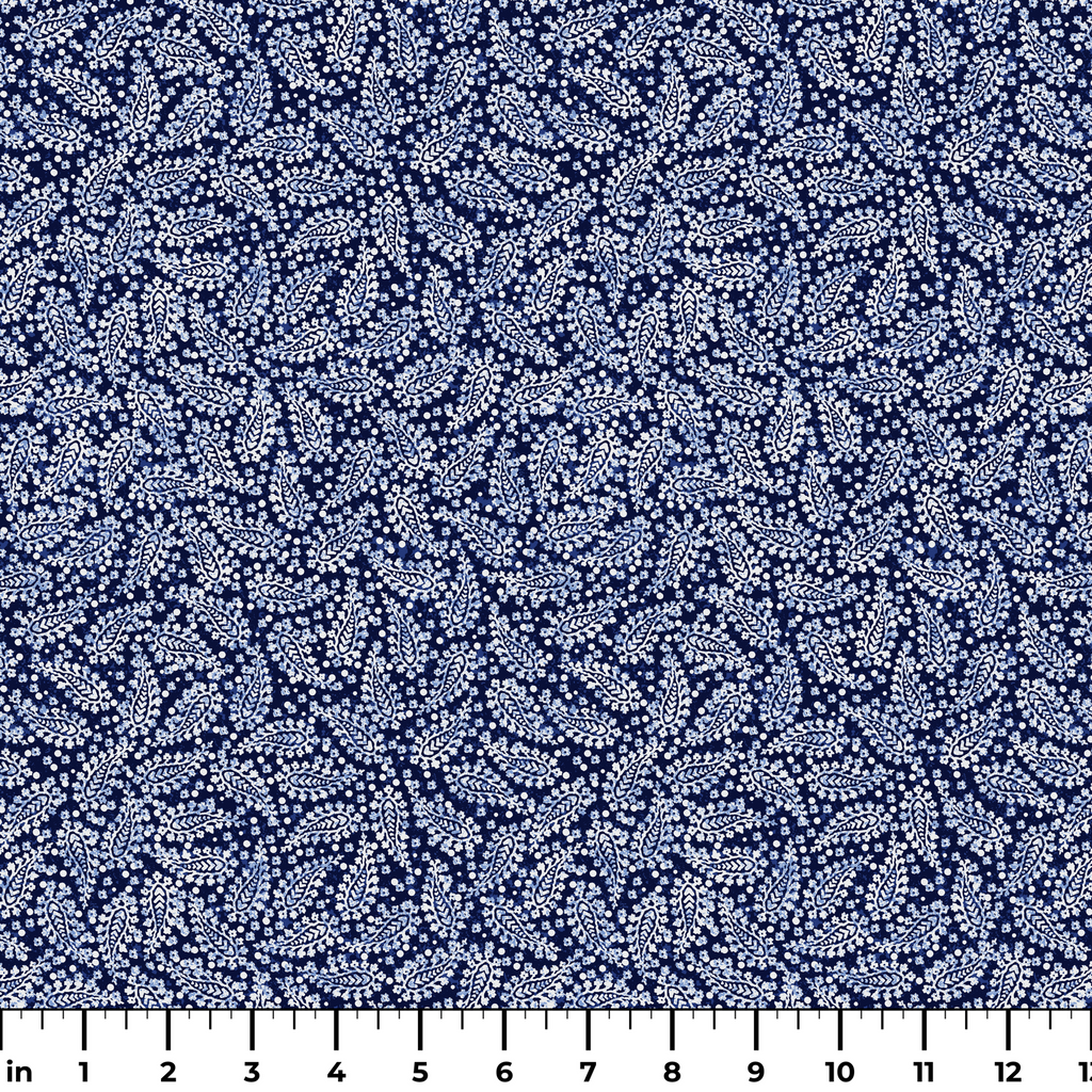 Midnight Garden - Navy Floral Paisley | Fabric by the Yard