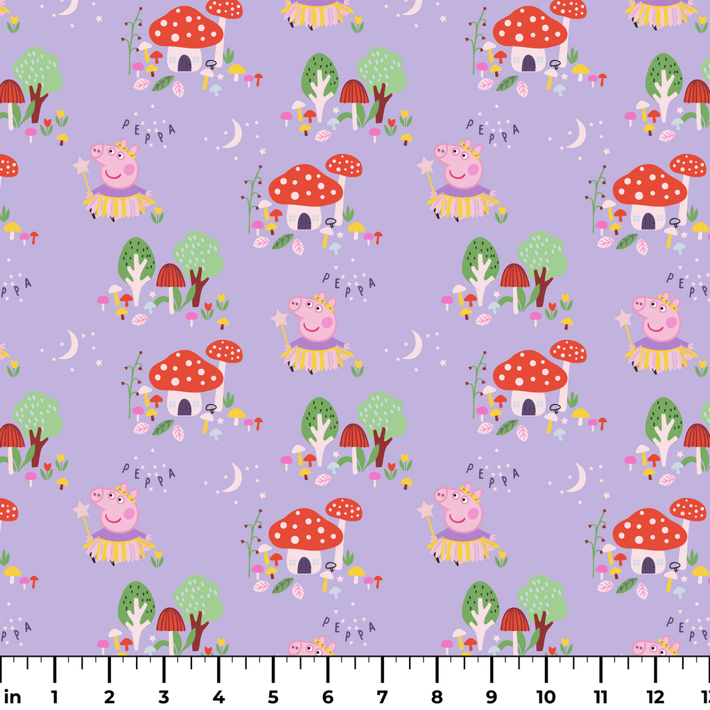 Hasbro Peppa Pig Fairy Mushroom Fantasy | Fabric by the Yard