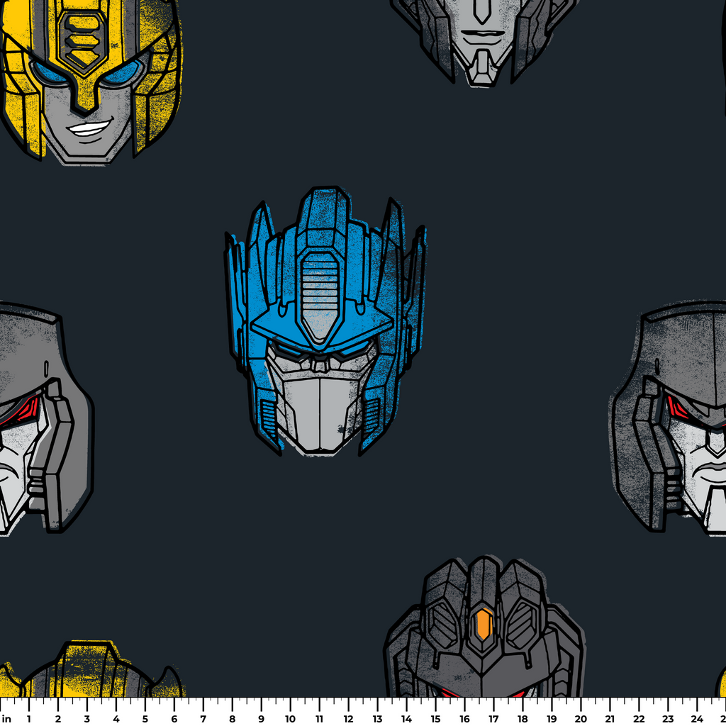 Hasbro Transformers Robot Heads | Fabric by the Yard