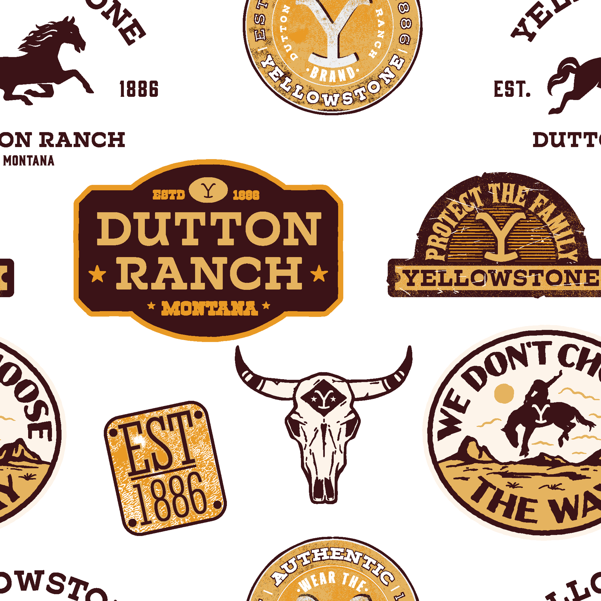 Yellowstone Dutton Ranch Patches | Shop Fabric Online