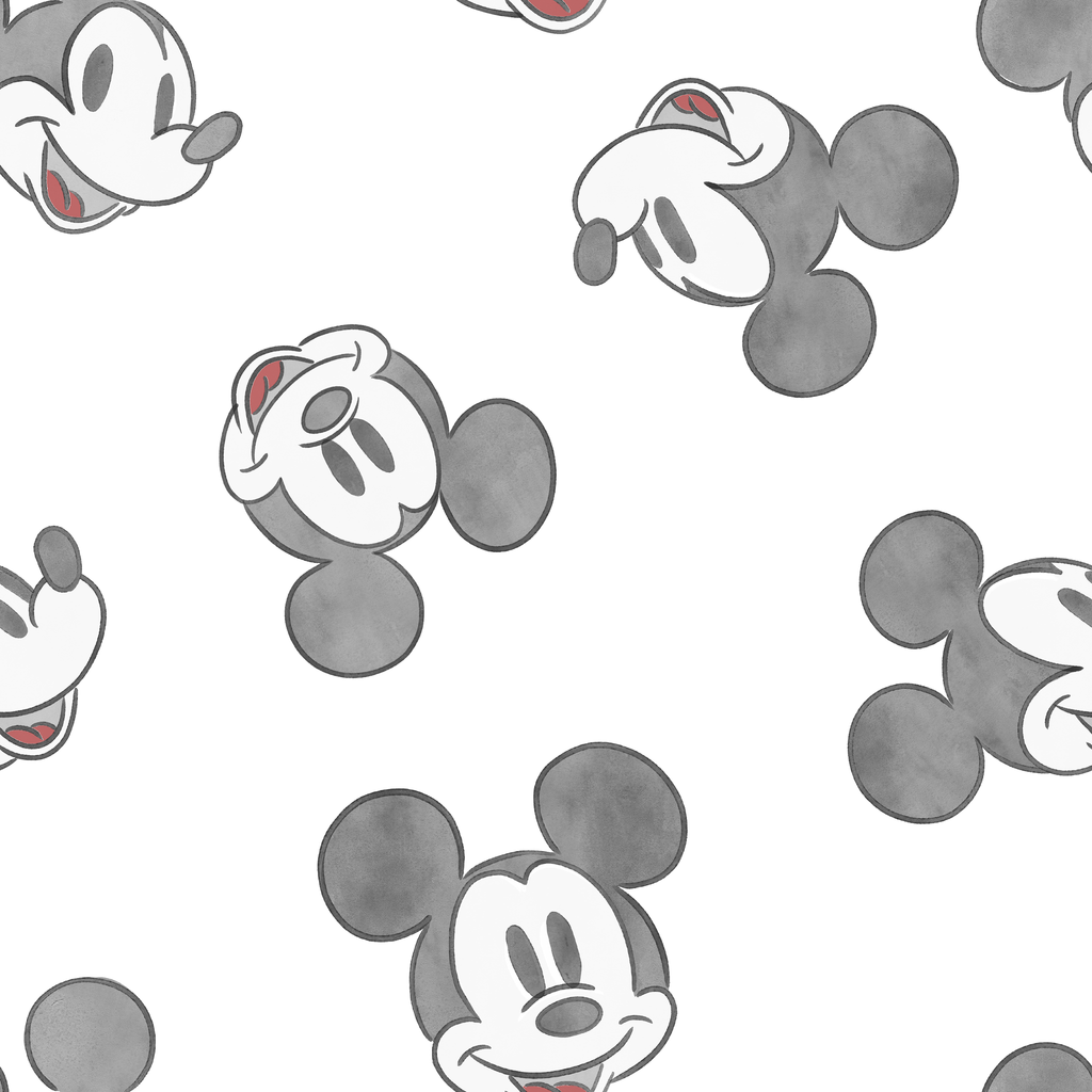 Disney Mickey Mouse Vintage Faces Pattern