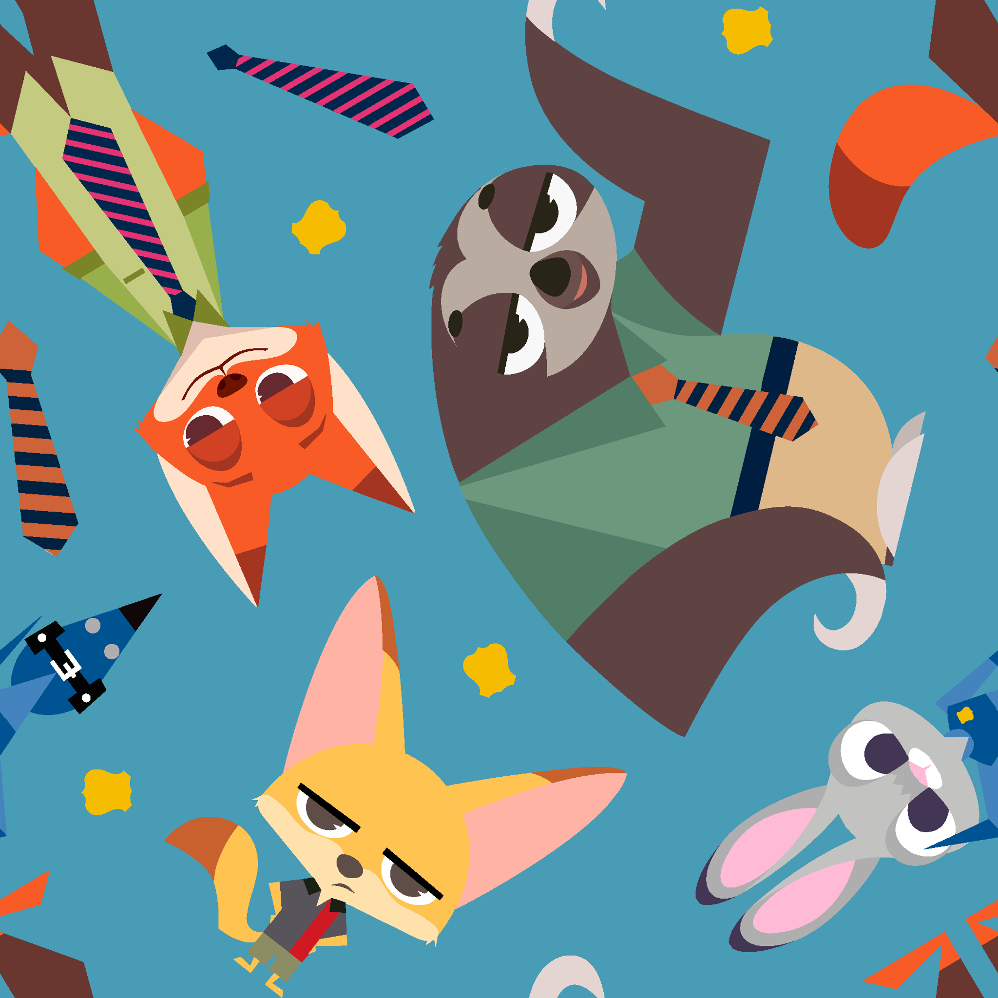 Disney Zootopia Character Toss on Blue
