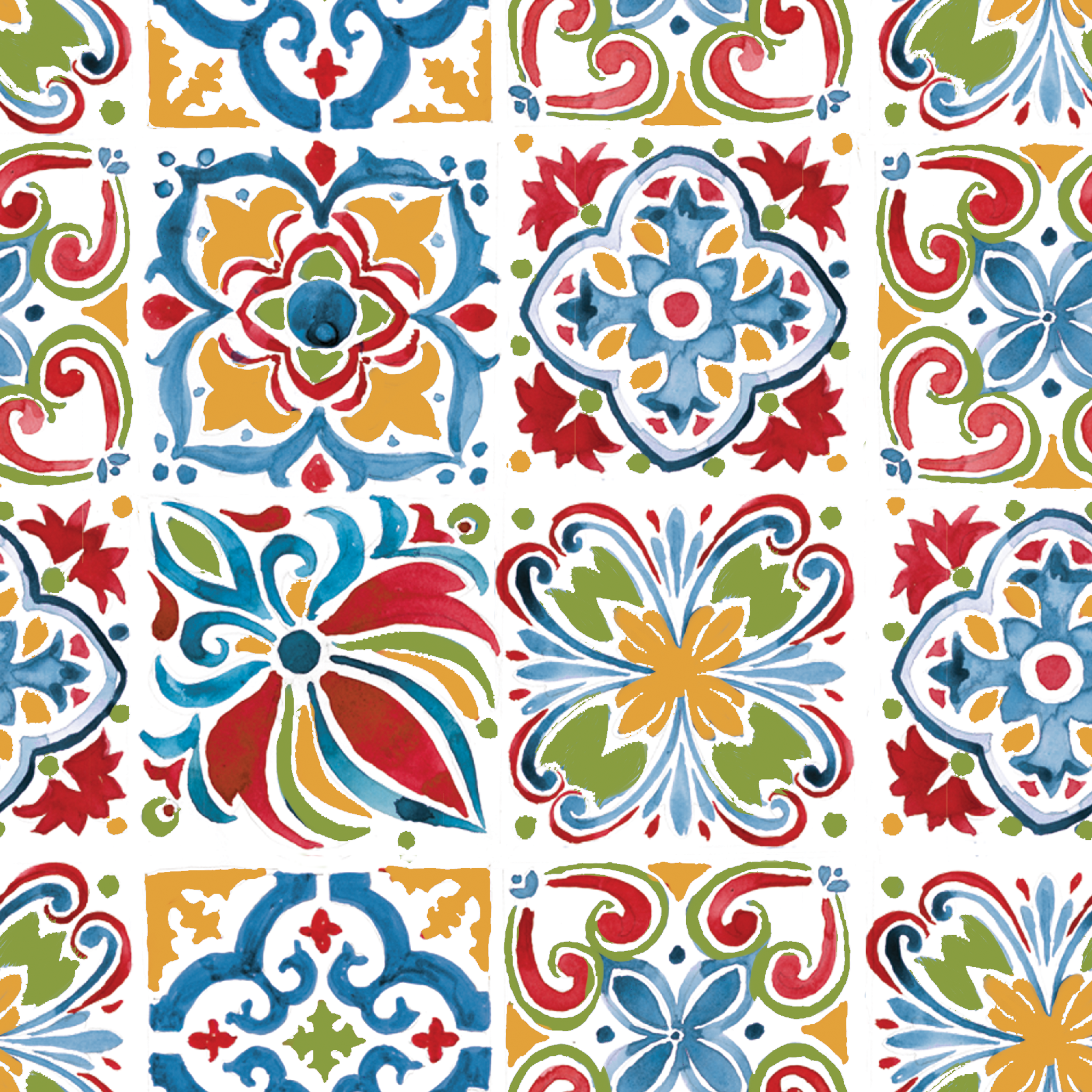 Susan Winget - Fiesta Tiles - Mosaic Fabric | Fabric by the Yard