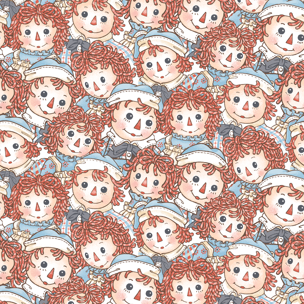 Raggedy Ann and Andy Neutral | Fabric by the Yard