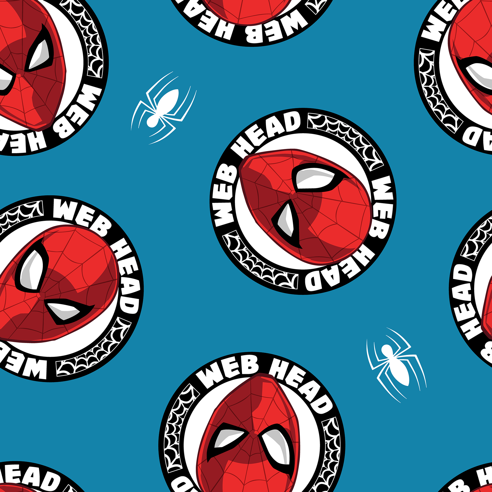 Marvel Spider-Man Web Head on Blue