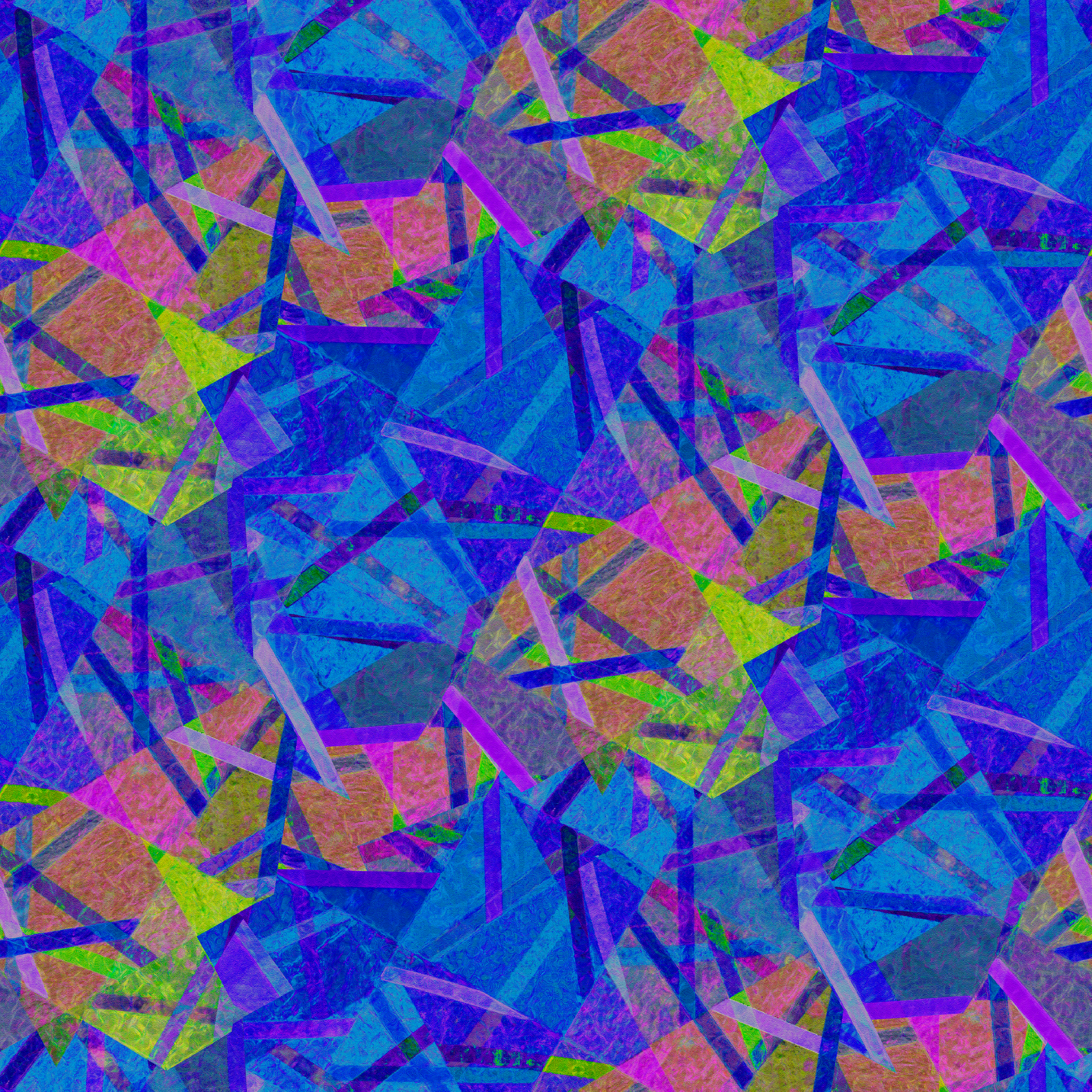 Kate Ward Thacker - Prism Pulse - Blue Geometic | Fabric by the Yard