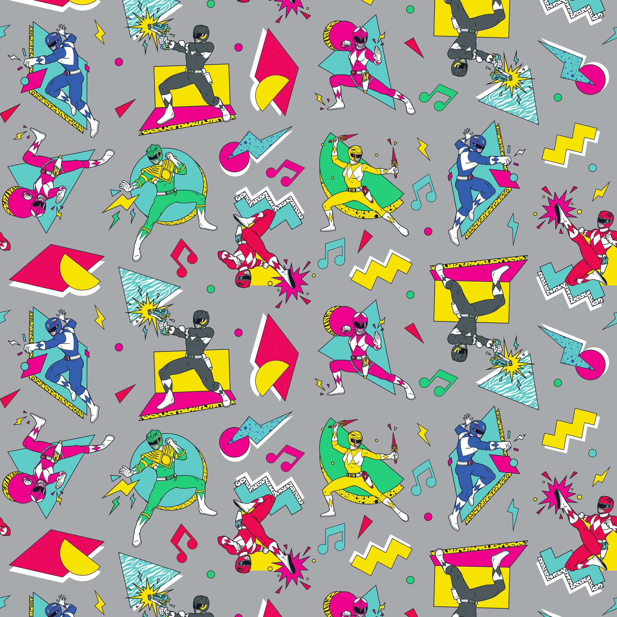 Hasbro Power Rangers 90s Retro | Fabric by the Yard