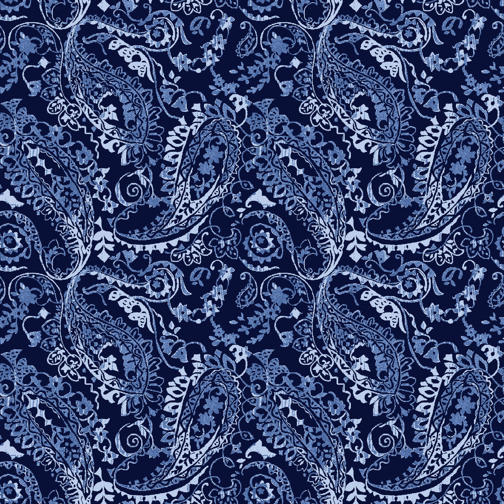 Midnight Paisley - Indigo Swirl | Fabric by the Yard