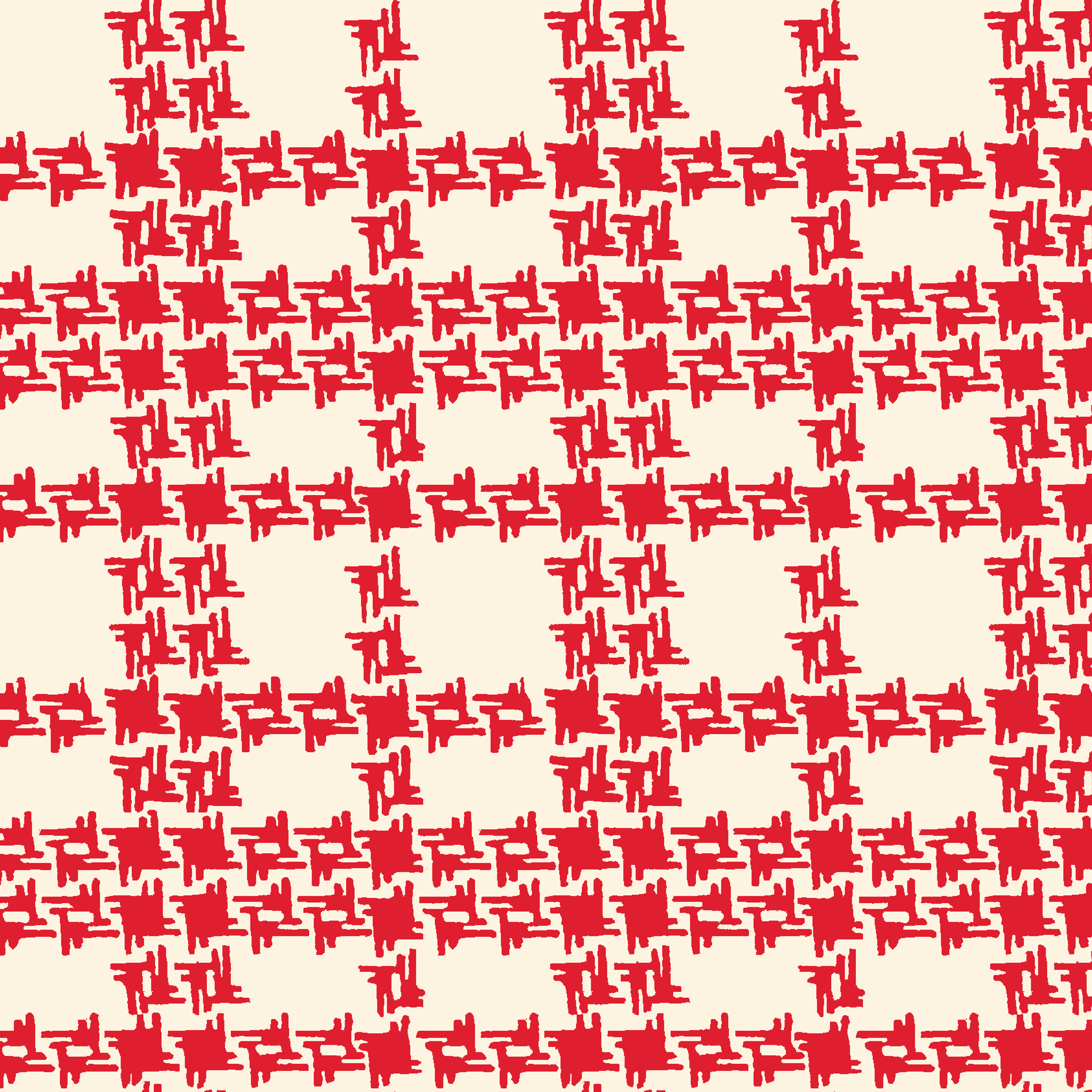 Urban Crosshatch - Red Geometric | Fabric by the Yard