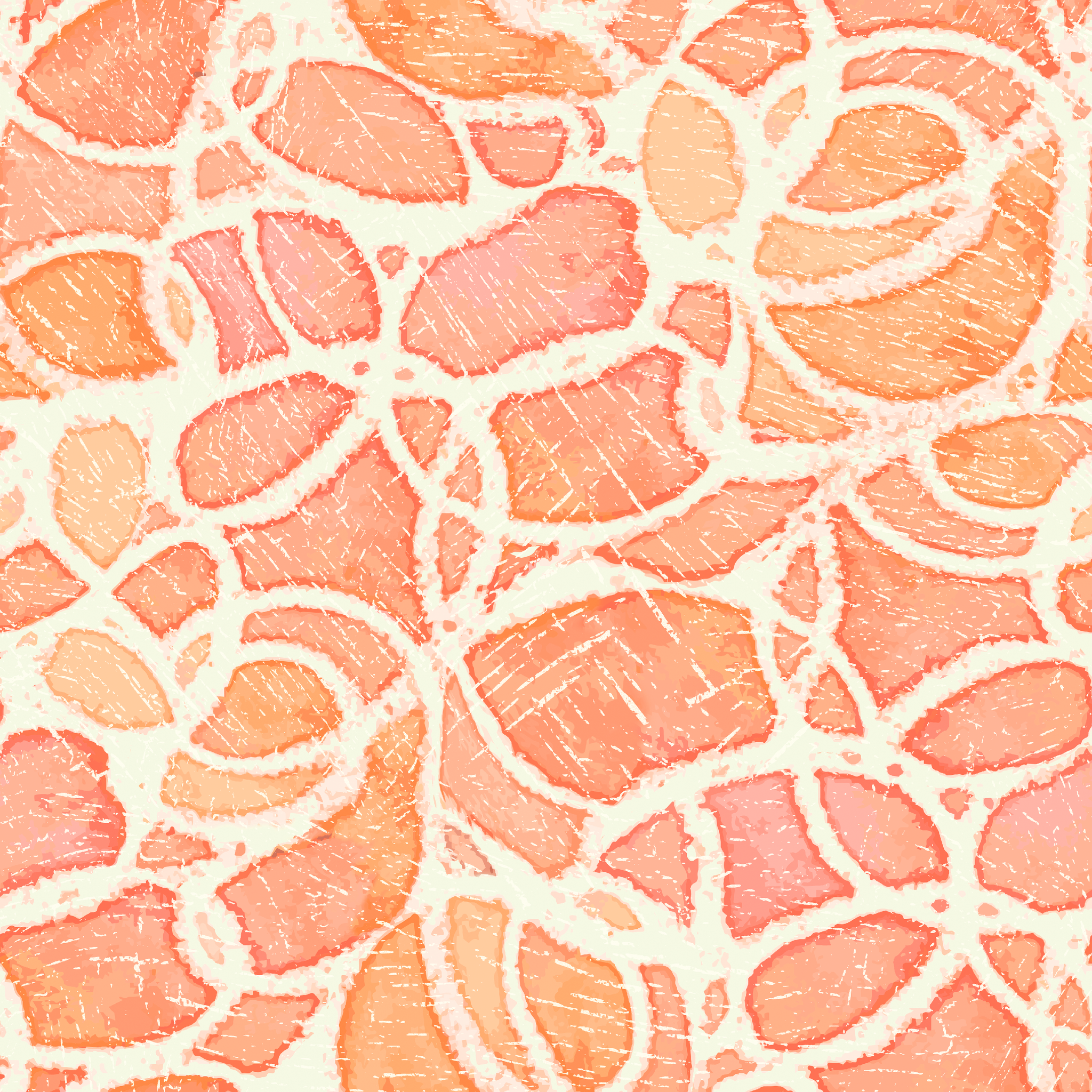 Holly Thomas Watercolor Batik Circles on Peach | Fabric by the Yard