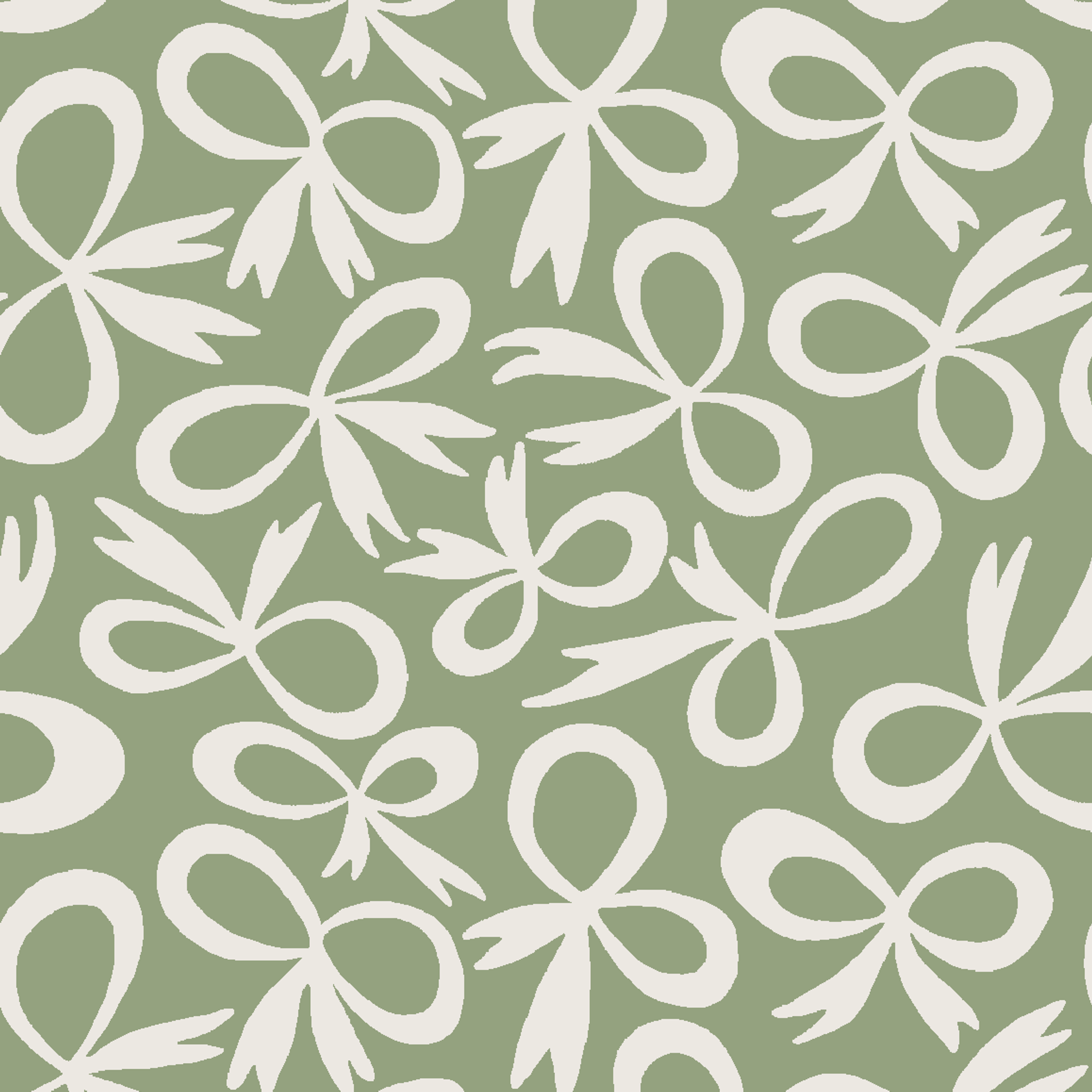 Emmy Bows on Moss | Fabric by the Yard