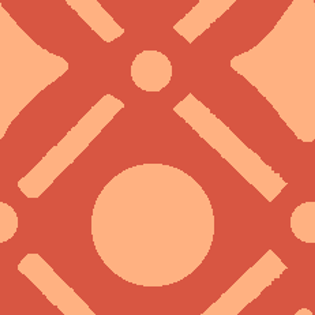 Fresh Geo on Coral | Fabric by the Yard