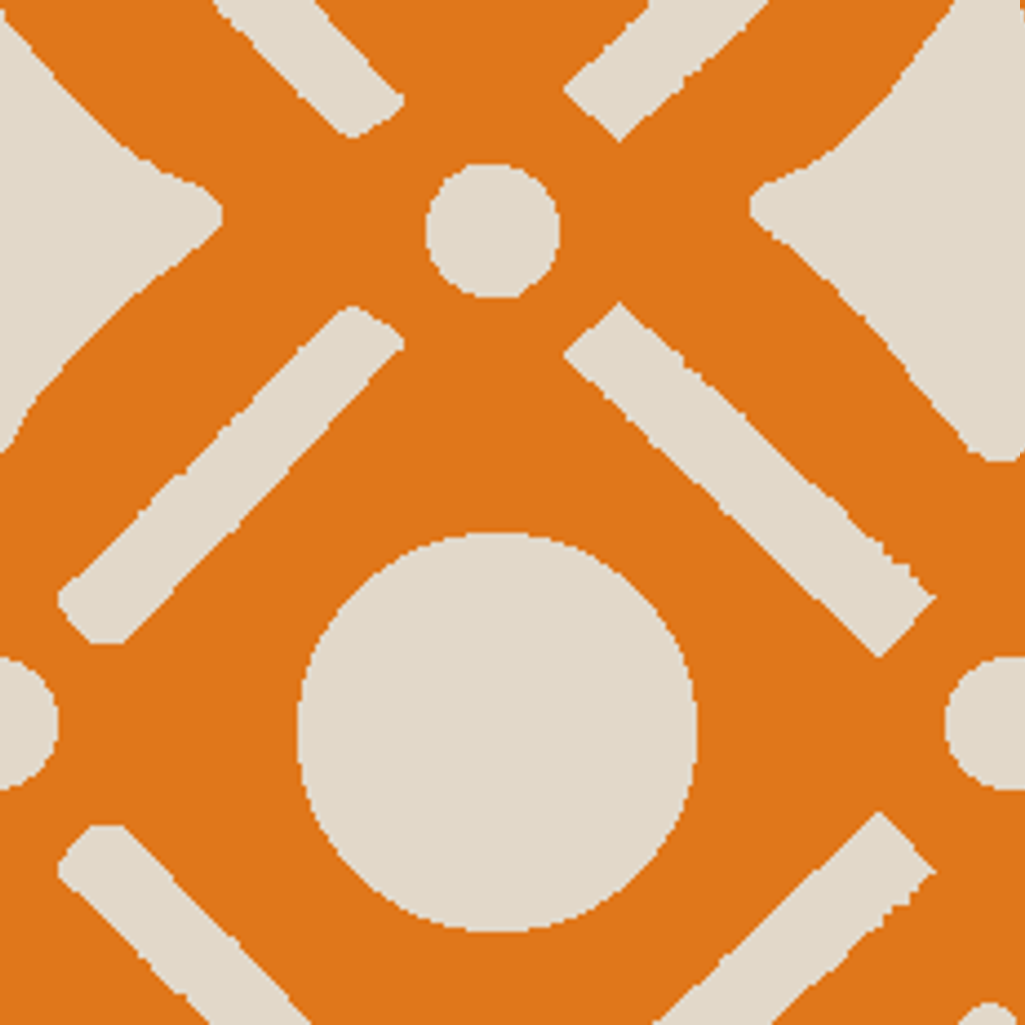 Fresh Geo on Orange | Fabric by the Yard
