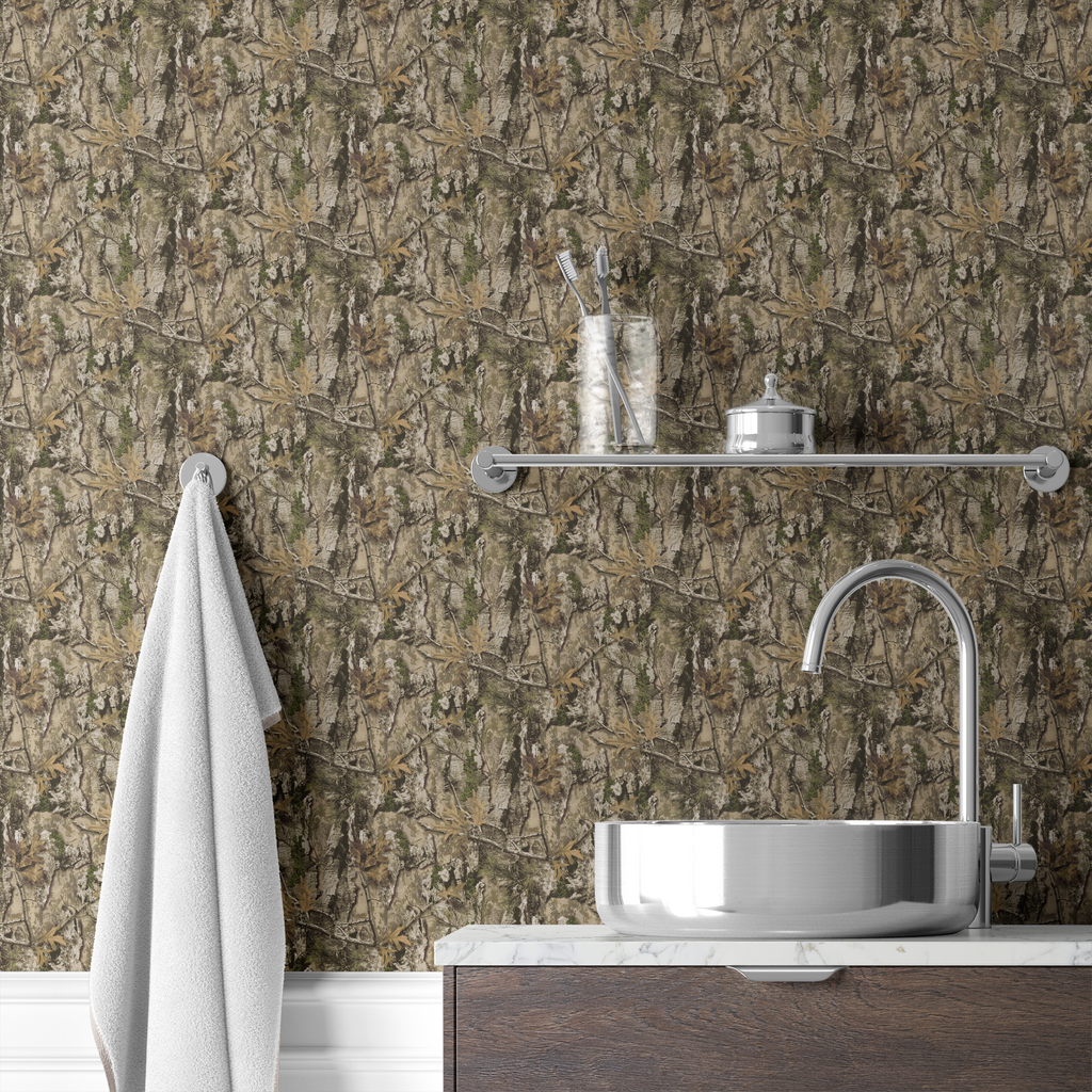 True Timber Atera Tree Bark Camo | Peel & Stick Wallpaper