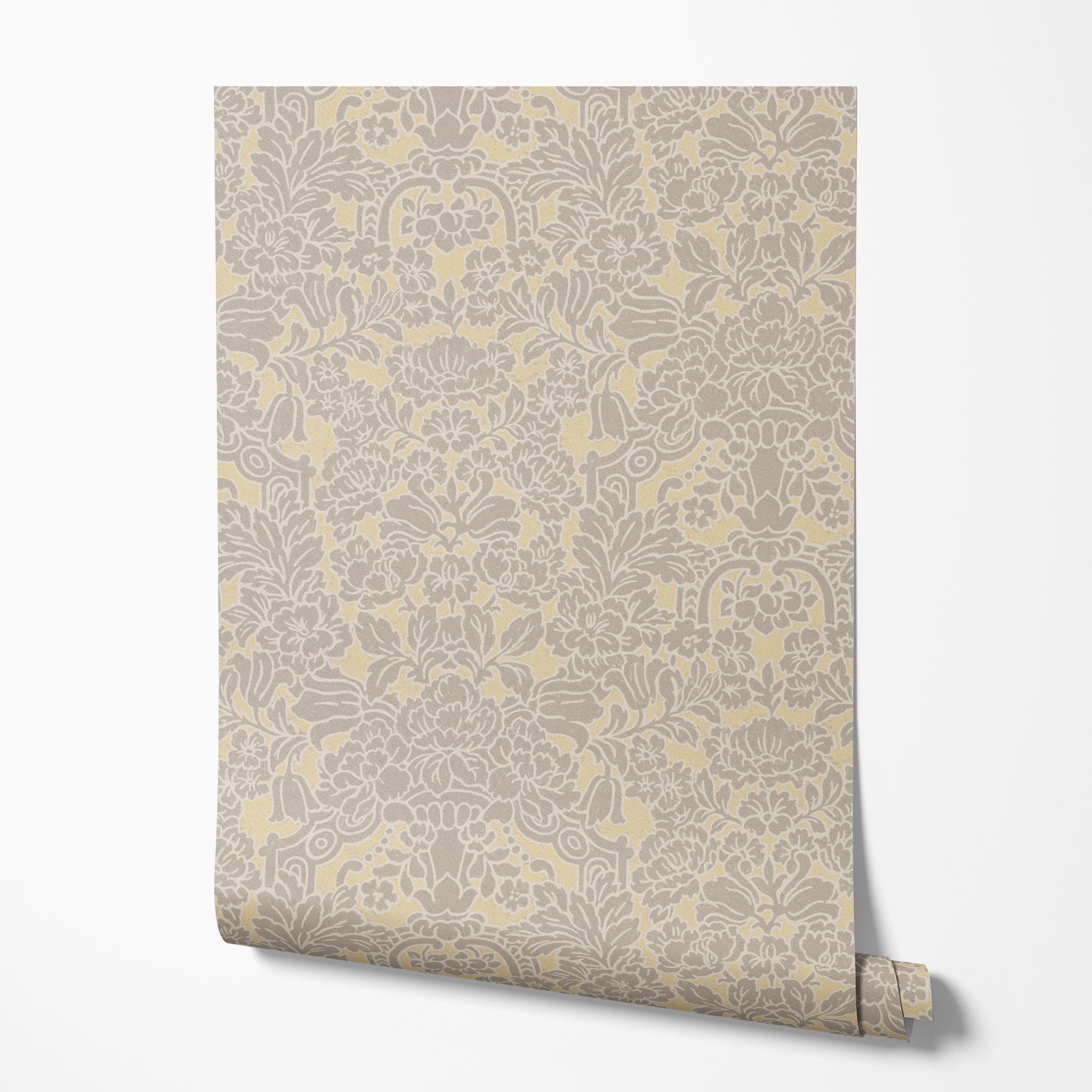 Classic Damask in Neutral | Peel & Stick Wallpaper