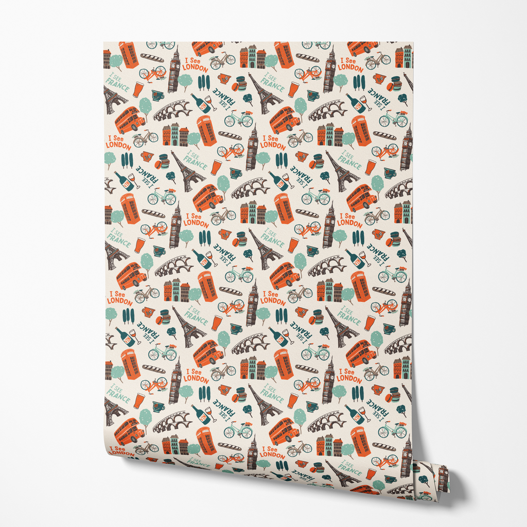 Whiskey Ginger I See London Red | Peel & Stick Wallpaper