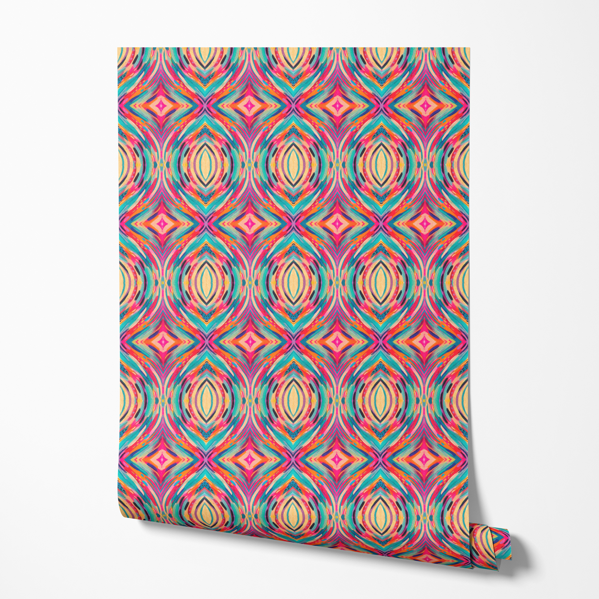 EttaVee Ogee Kaleidoscope | Peel & Stick Wallpaper