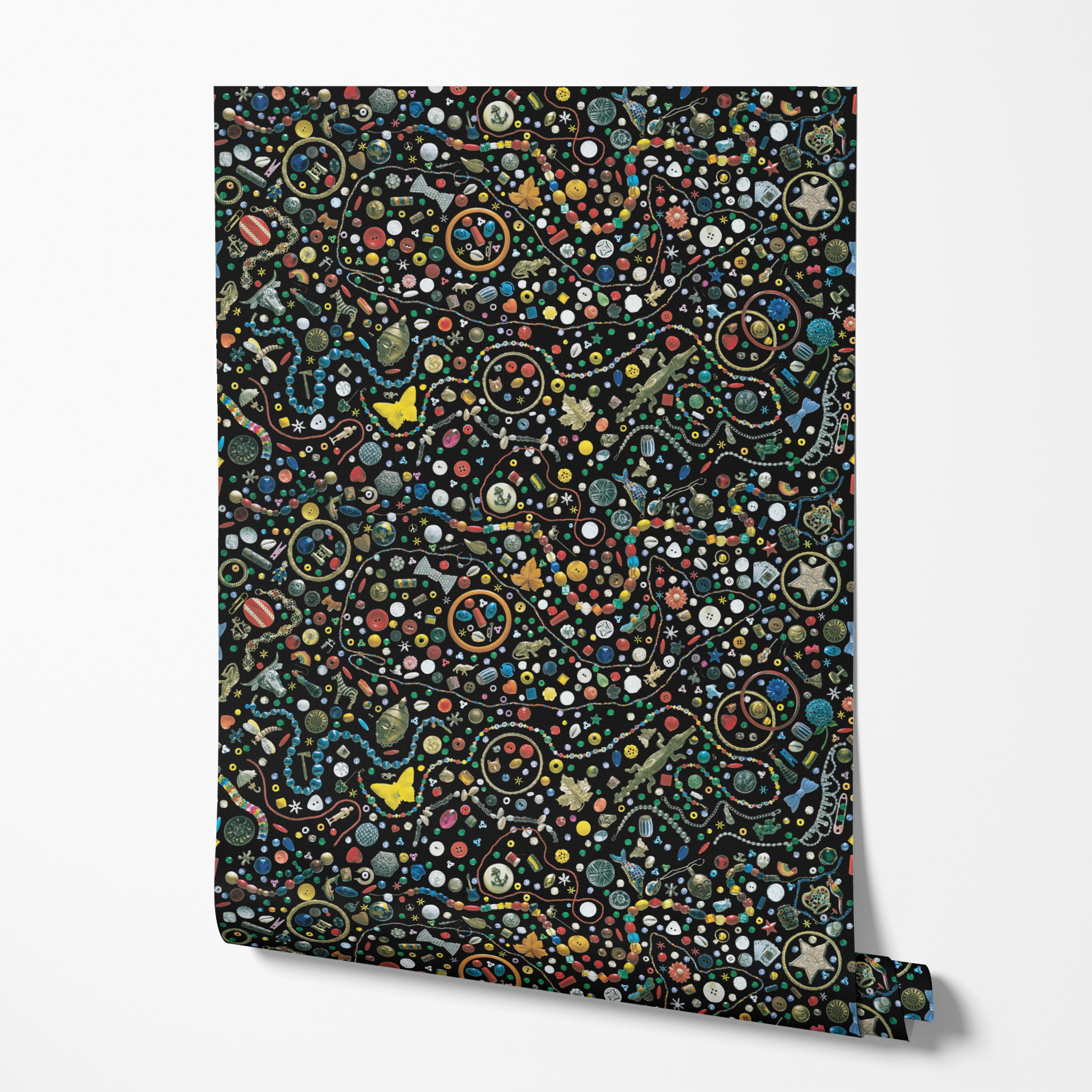 I Spy Mystery on Black | Peel & Stick Wallpaper