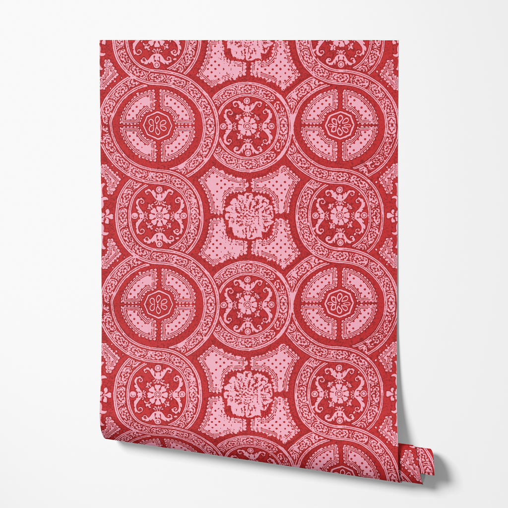 Romantic Sequence in Crimson | Peel & Stick Wallpaper